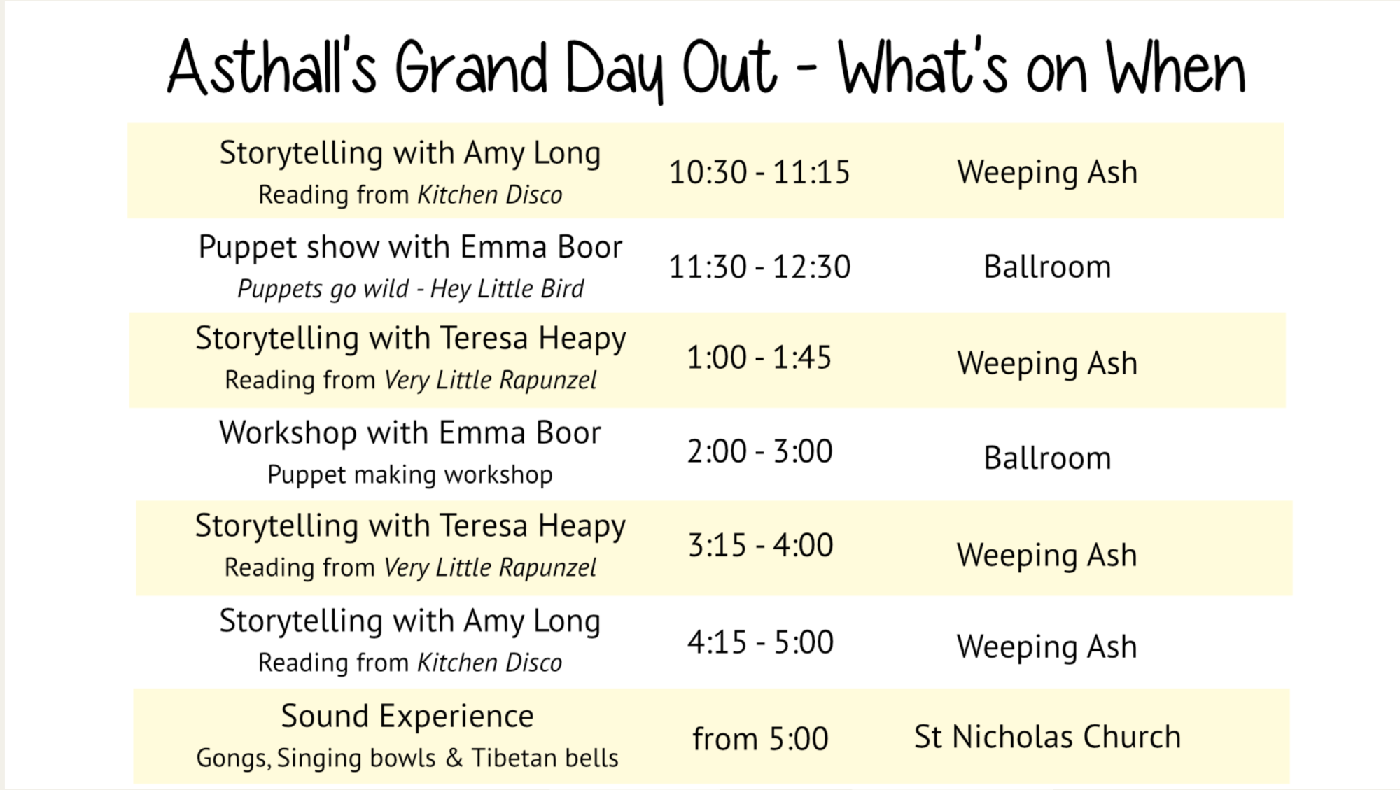 Asthall's Grand Day Out - What's on When - Asthall Manor